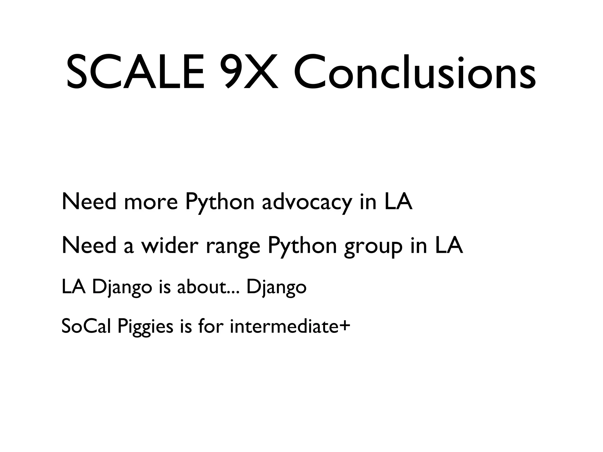 LA Python #1: Intro, Events, Advocacy | ODP | Programming Languages | Computing