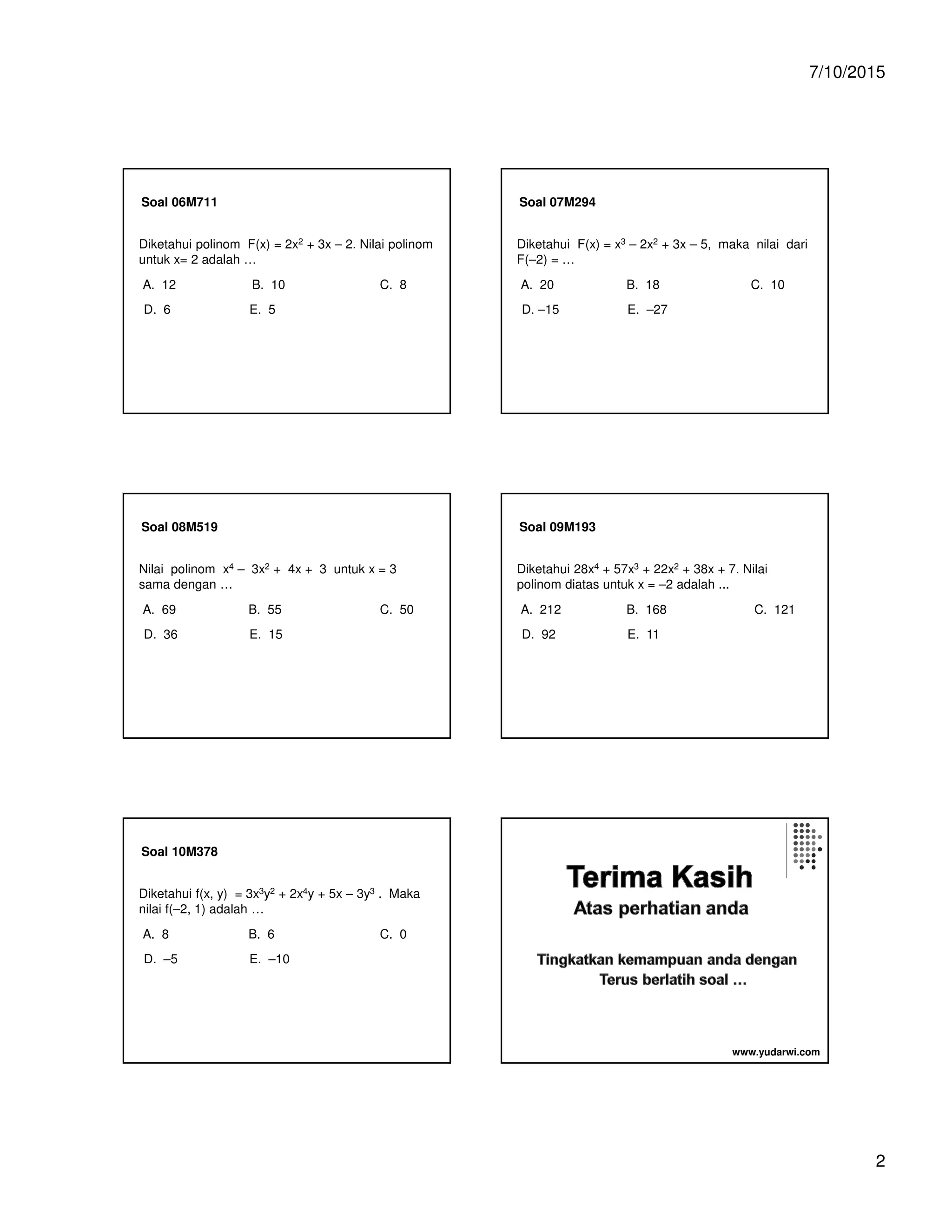 01 latihan-m7a | PDF