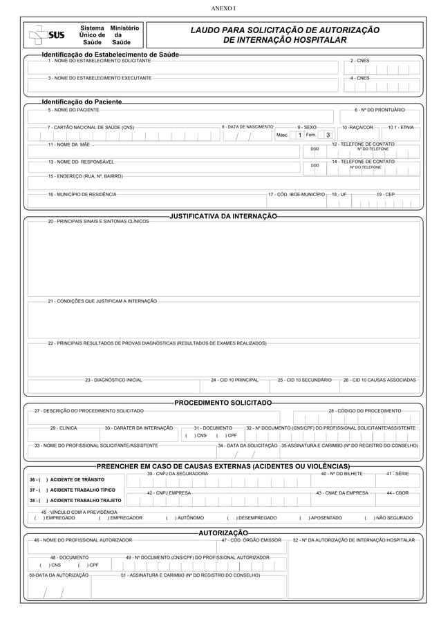01 laudo solicitacao-de_aih_201010 | PDF
