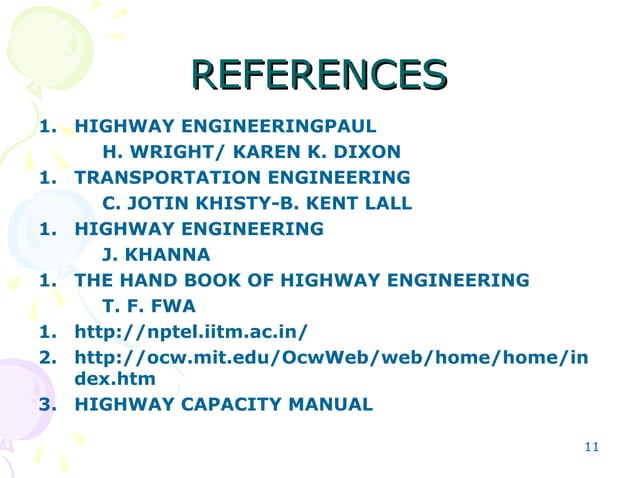 Highway And traffic Engineering | PPT