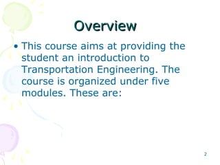 Highway And traffic Engineering | PPT