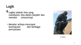 materi 01 Logika tahun 2024 file format pptx | PPTX