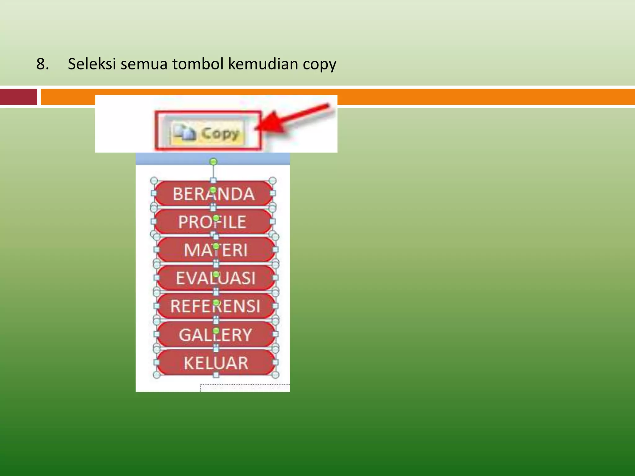 01. membuat tombol menu hyperlink di power point 2007 | PPTX