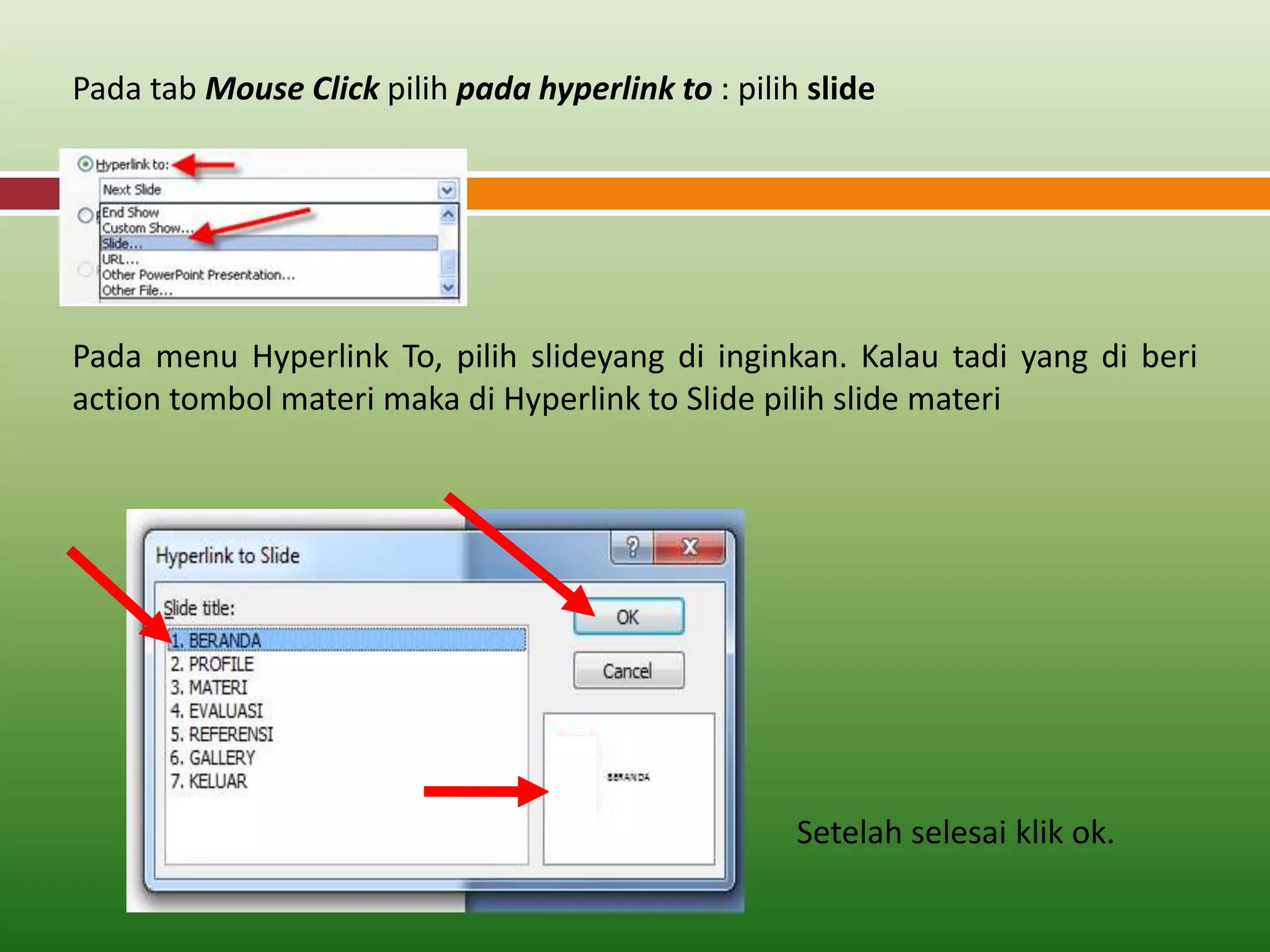 01. membuat tombol menu hyperlink di power point 2007 | PPTX