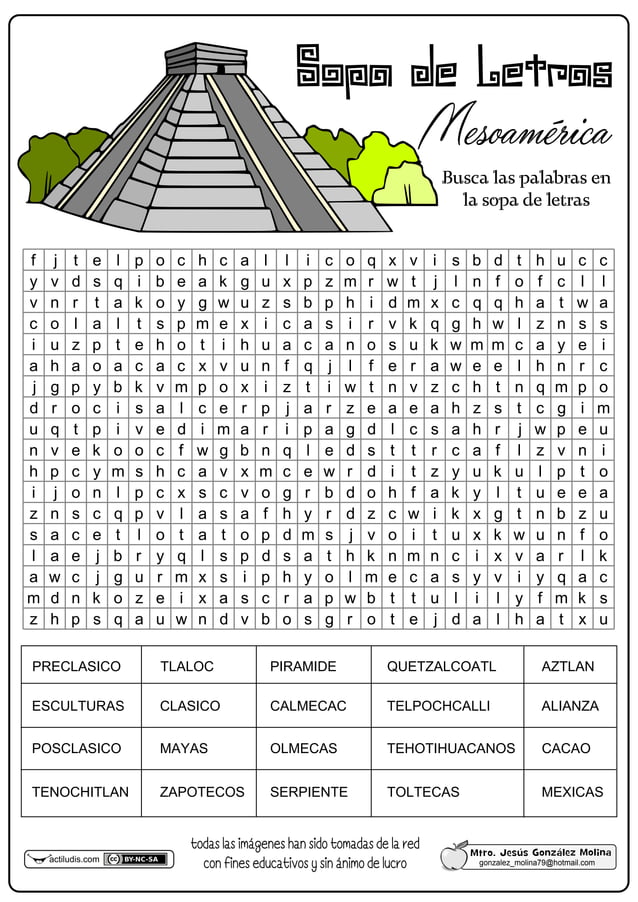 01 mesoamerica-sopa-de-letras | PDF