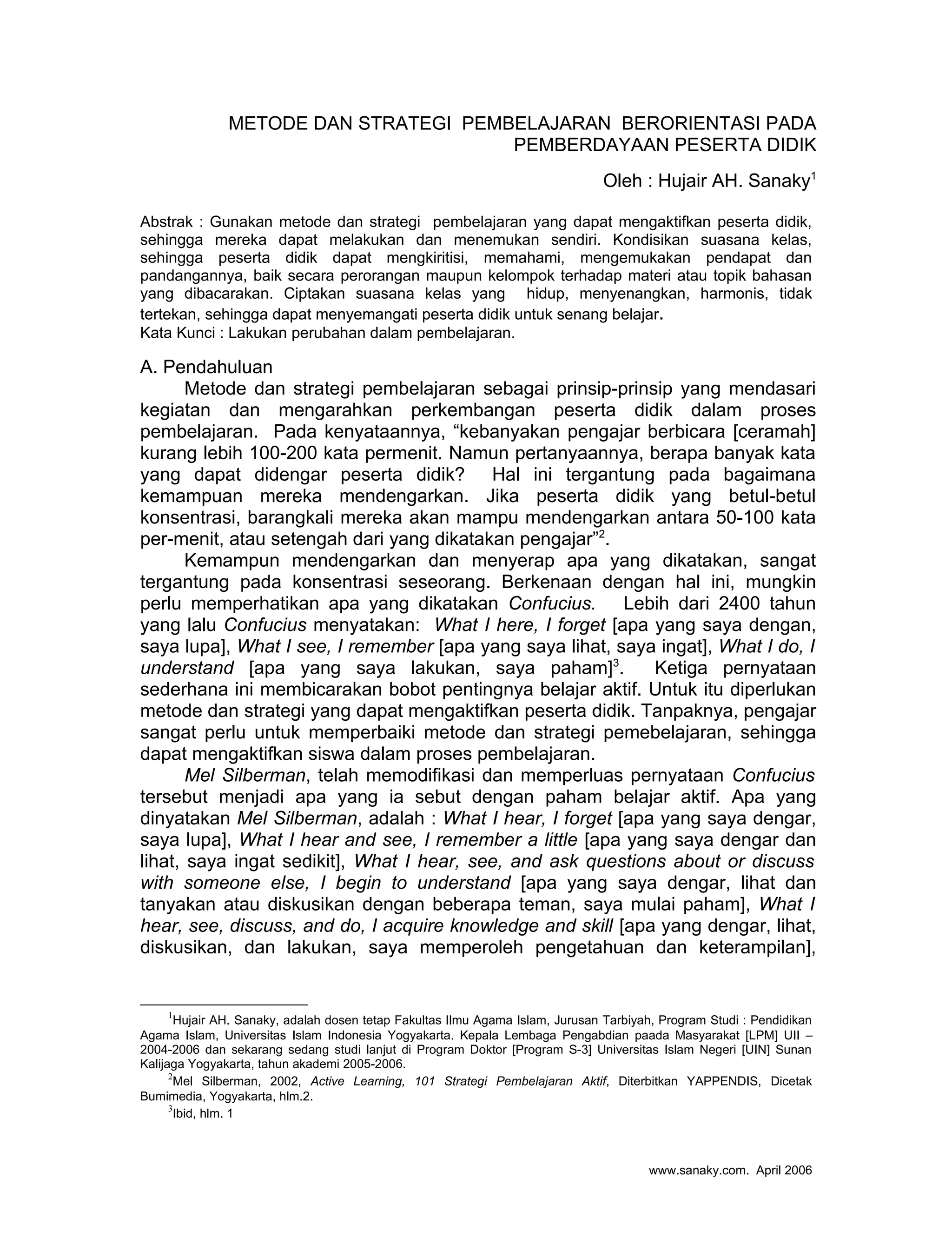 01. metode dan strategi pembelajaran [oke baru-2] opti | DOC