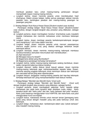 01. metode dan strategi pembelajaran [oke baru-2] opti | DOC
