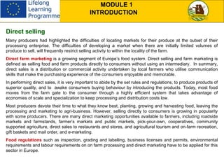ON FARM FOOD PROCESSING AND DIRECT SELLING | PPT