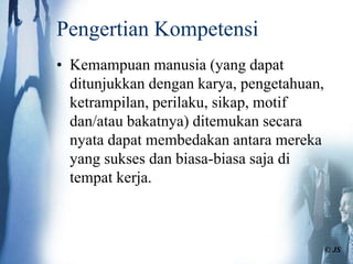 Manajemen sumber daya manusia berbasis kompetensi | PPT