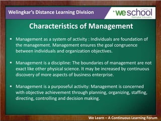 Nature of Management - Management Principles | PPTX