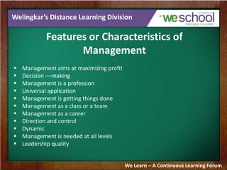 Nature of Management - Management Principles | PPTX