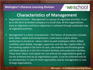 Nature of Management - Management Principles | PPTX