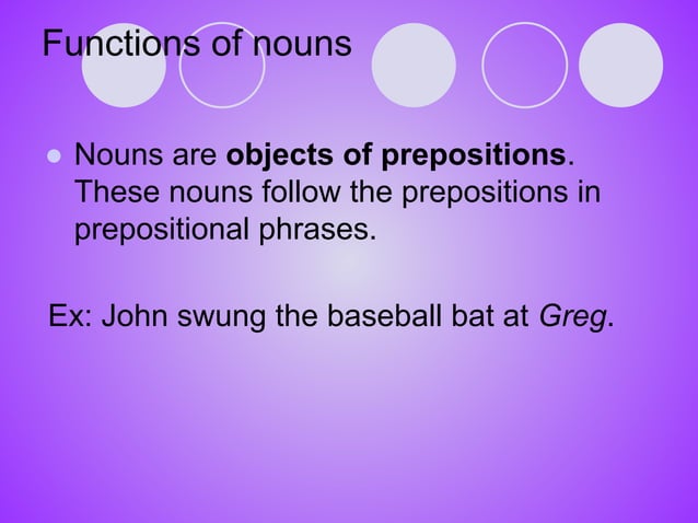 ENGLISH TOPIC NOUNS POWERPOINT PRES. By SEV V | PPT