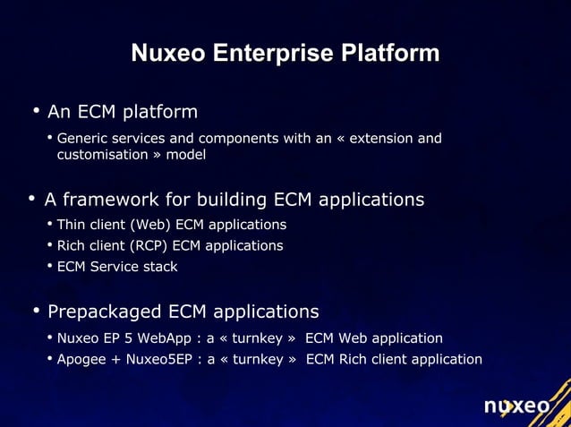 Nuxeo ECM - Architecture Overview - May 2008 | PPT