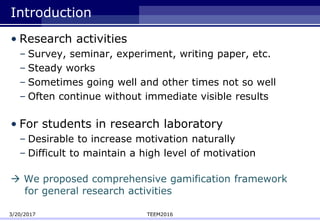 Gamifying Research Activity Support System | PPTX | Computer Software and Applications | Computing