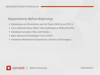 Mastering OpenStack - Episode 01 - Simple Architectures | PPT