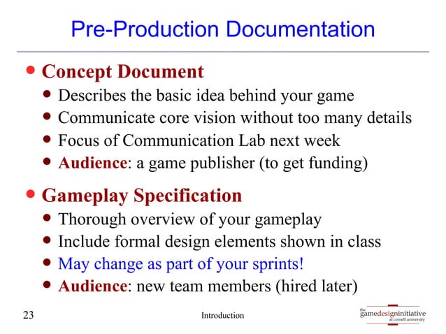Overview of Computer Game Development | PPT
