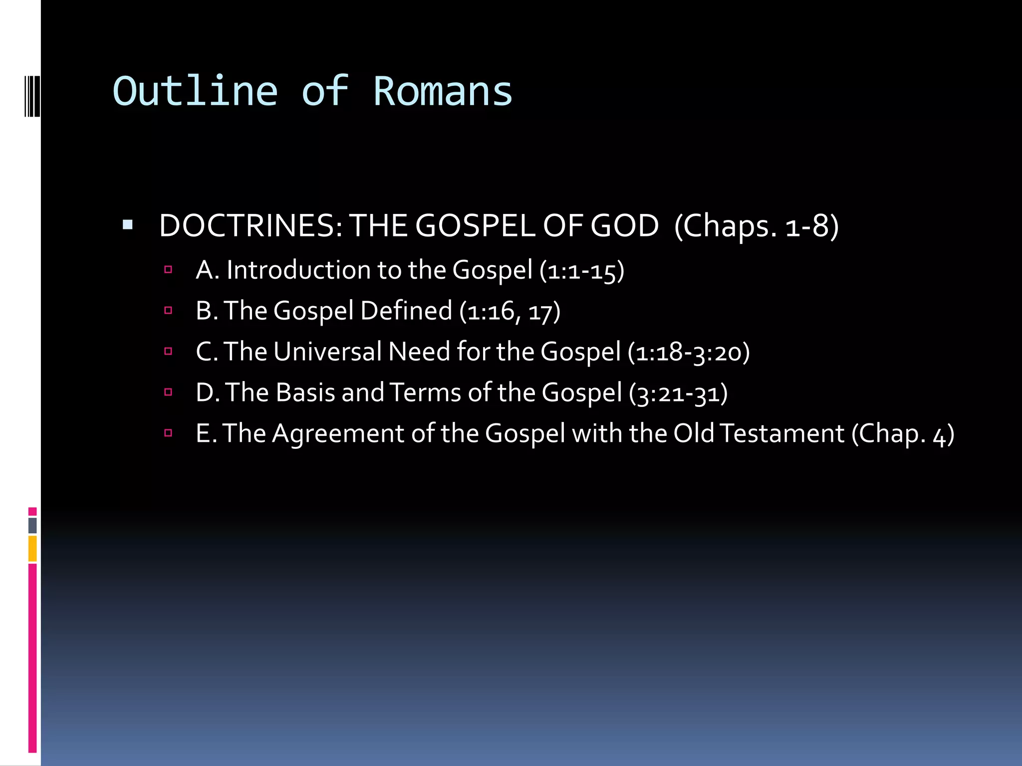 01. Paul’s Letter To The Romans Introduction | PPTX