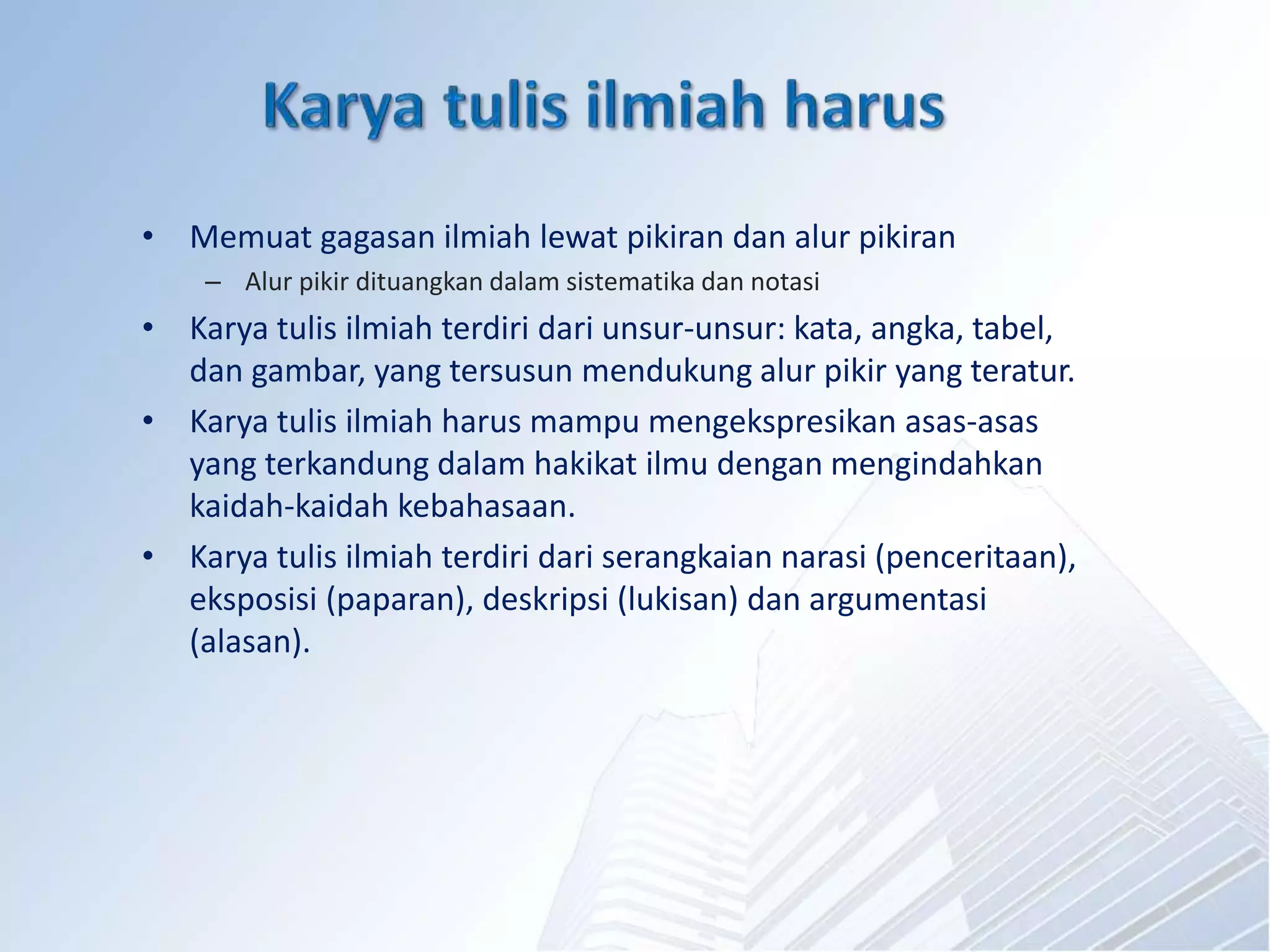 01 pengantar karya tulis ilmiah | PPTX