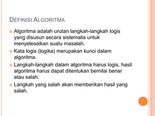 01 pengenalan algoritma | PPTX