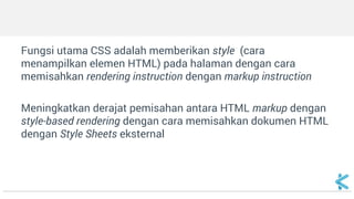 Pemrograman Web - Pengenalan CSS | PDF