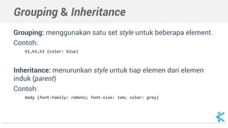 Pemrograman Web - Pengenalan CSS | PPT
