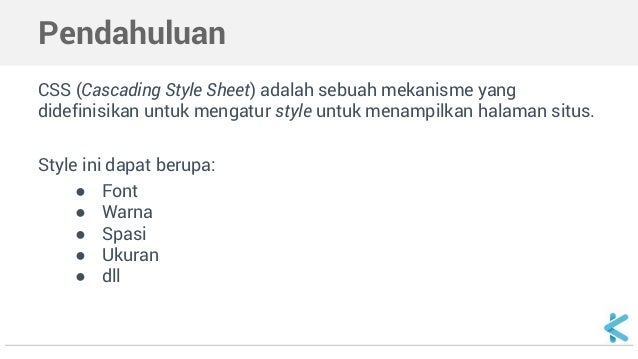 Pemrograman Web - Pengenalan CSS
