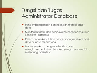 01 Pengenalan Database Administrator (DBA) | PDF