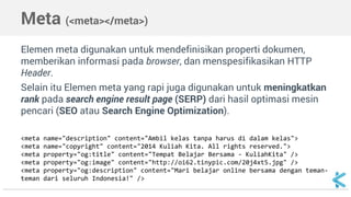 Pemrograman Web - Pengenalan HTML | PPT