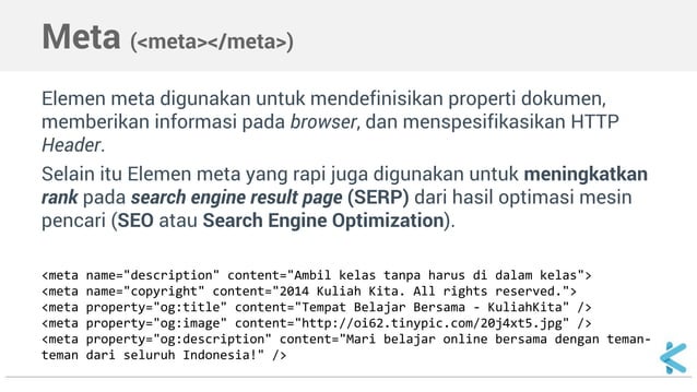 Pemrograman Web - Pengenalan HTML | PPT