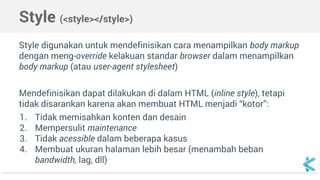 Pemrograman Web - Pengenalan HTML | PPT
