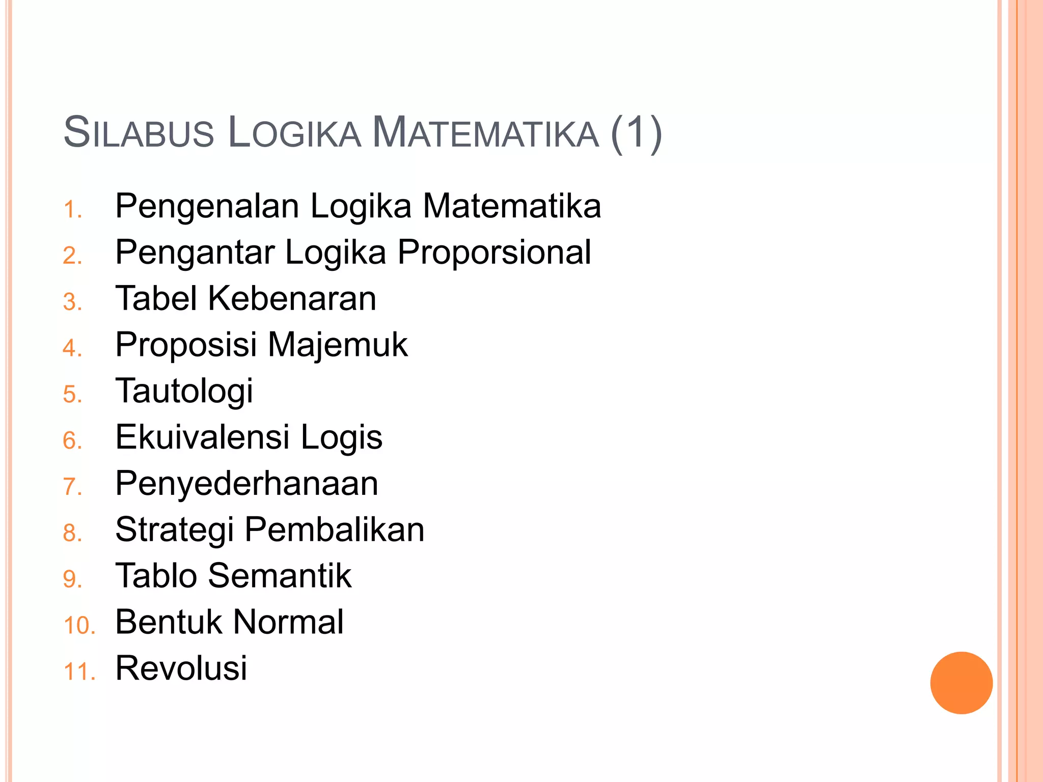 01. pengenalan logika matematika | PPTX