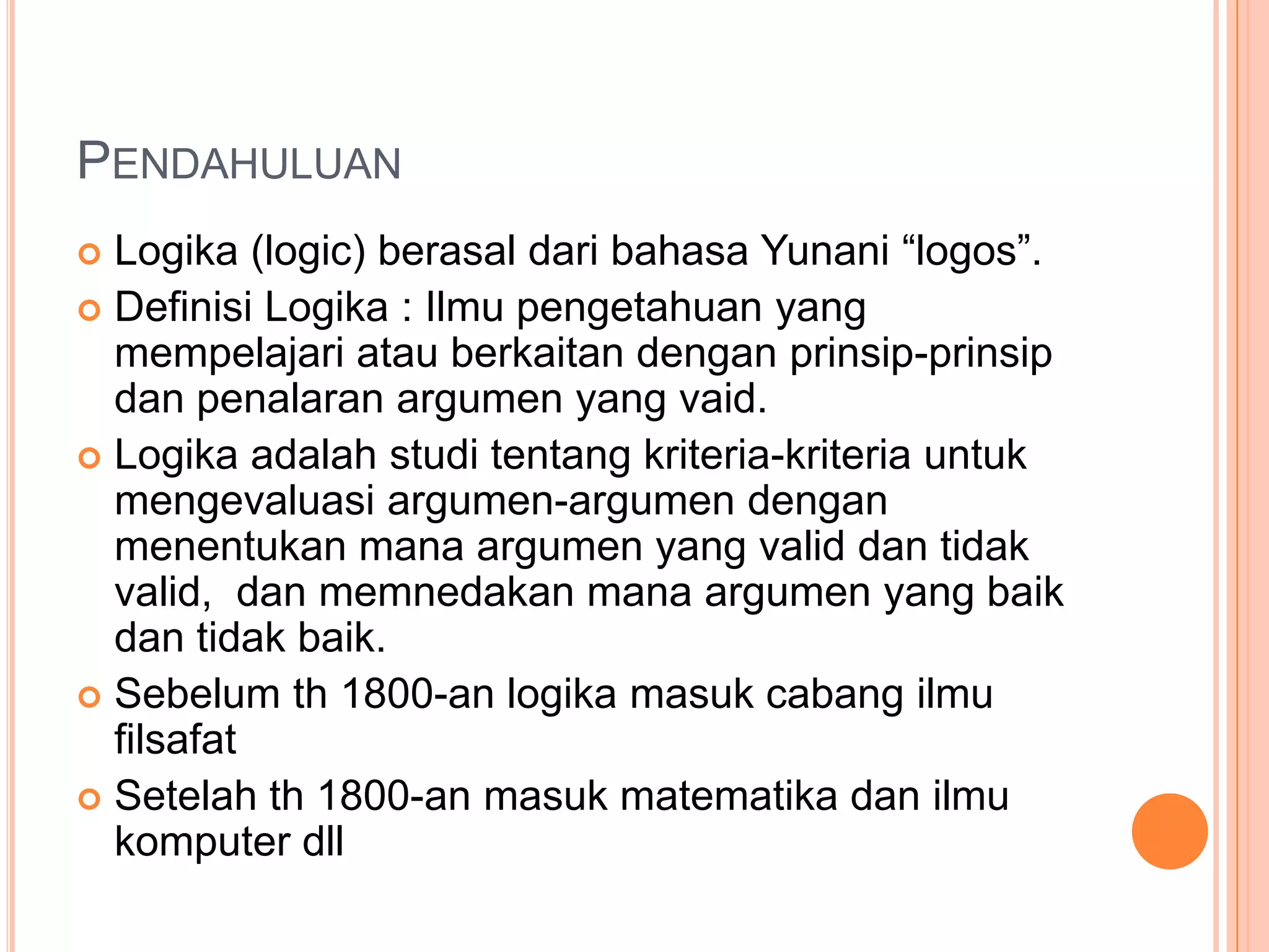 01. pengenalan logika matematika | PPTX