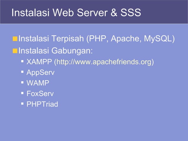01. Pengenalan Web Server Dan Sss | PPT