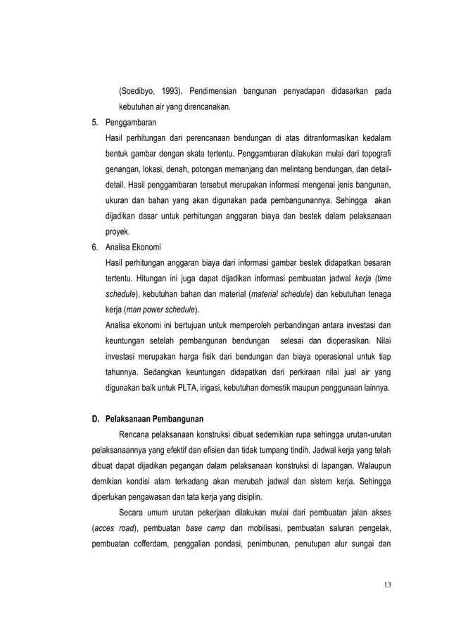 01 perencanaan bendungan-waduk | PDF