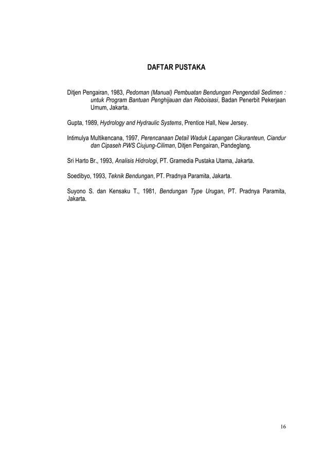 01 perencanaan bendungan-waduk | PDF