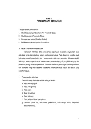 01 perencanaan bendungan-waduk | PDF