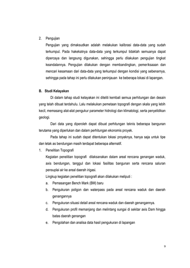 01 perencanaan bendungan-waduk | PDF