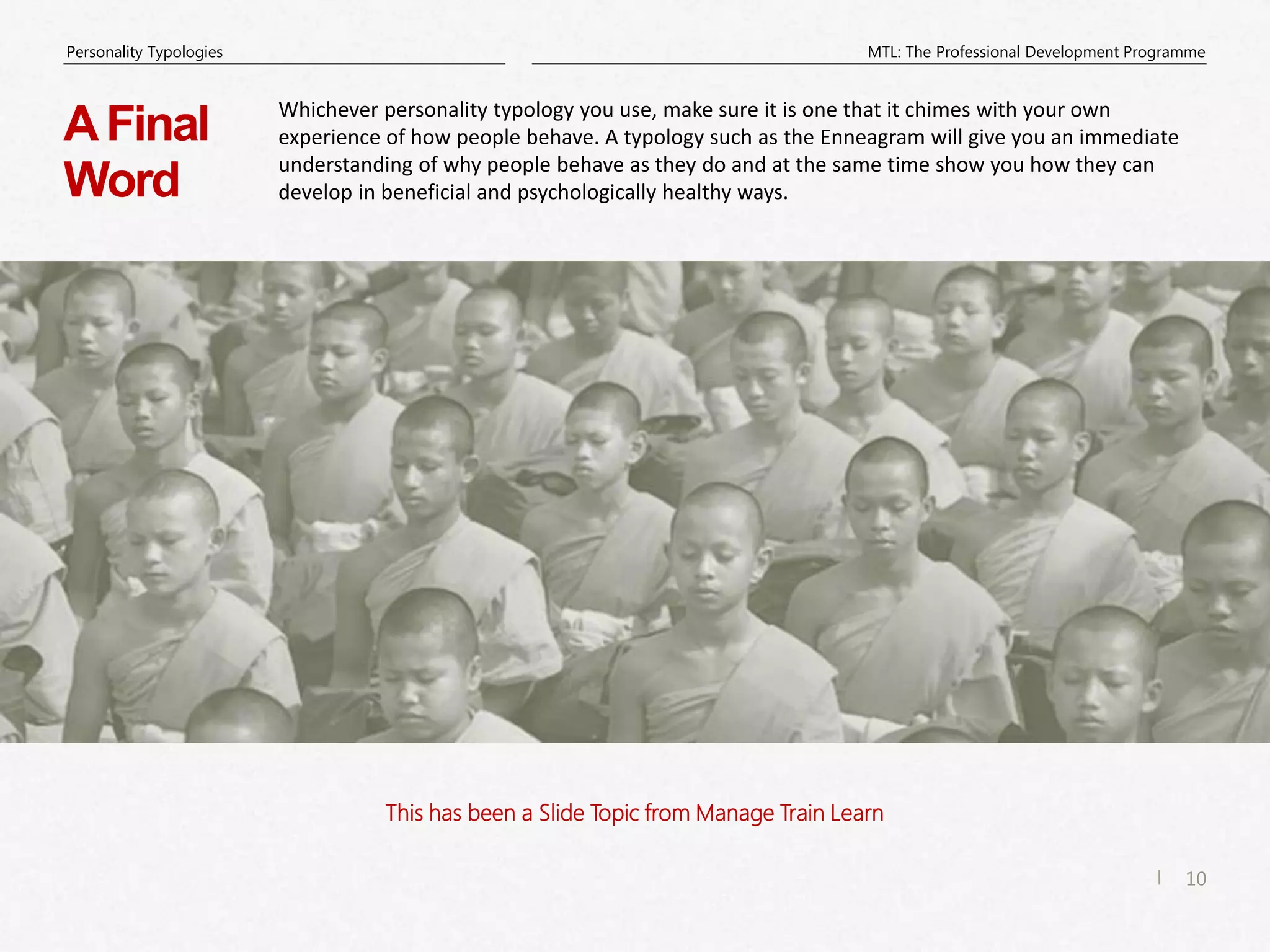 Personality Typologies | PPTX