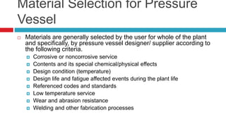 Introduction to Pressure Vessel and Design | PPTX