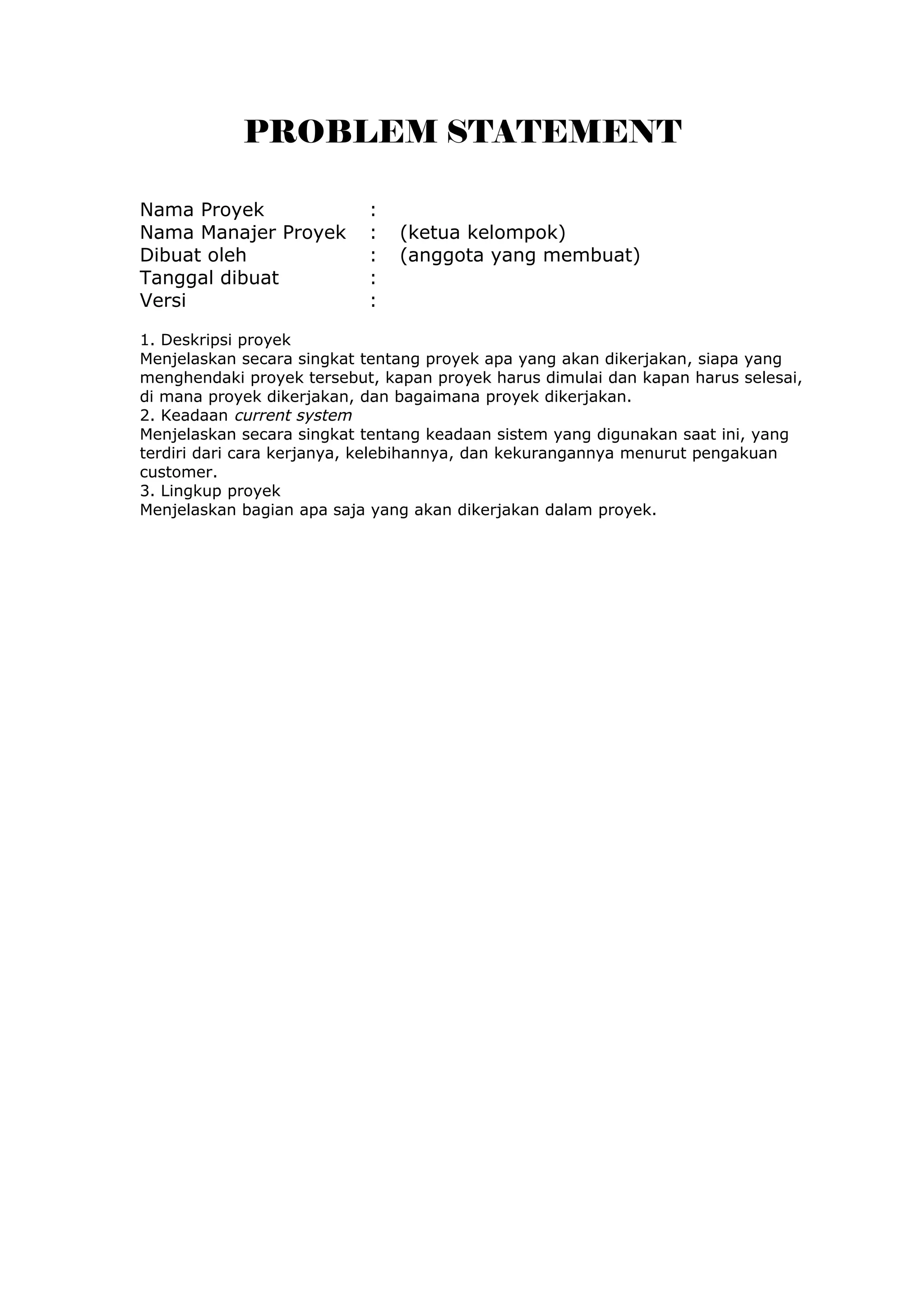 01. problem statement | DOC