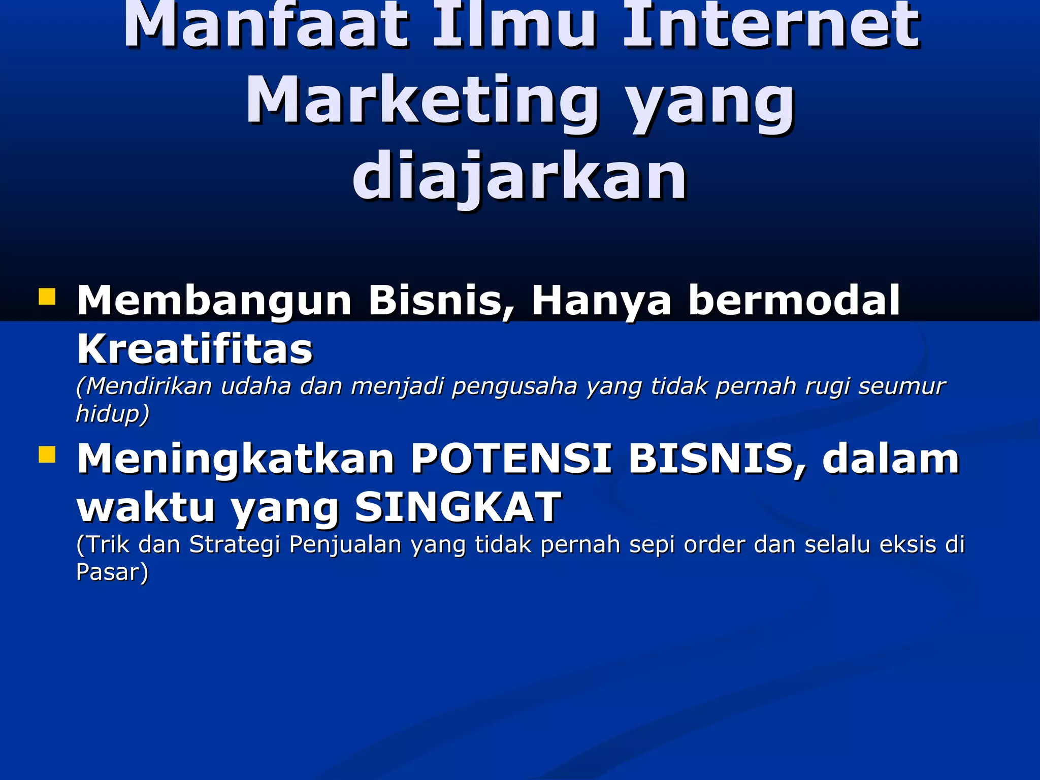 Profil Pembicara Seminar UKM Kewirausahaan | PPT