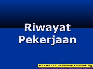 Profil Pembicara Seminar UKM Kewirausahaan | PPT