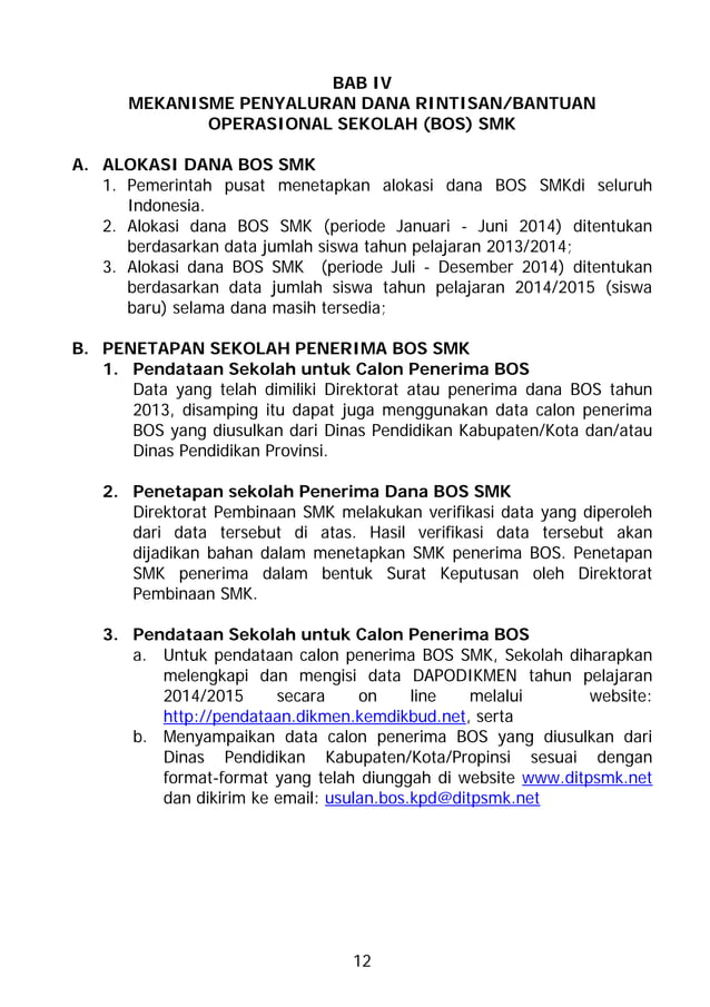 01 ps-2014 bantuan operasional sekolah (bos) smk | PDF