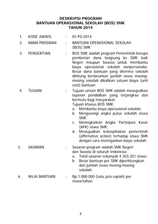 01 ps-2014 bantuan operasional sekolah (bos) smk | PDF