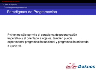 ¿Qué es Python? | PDF