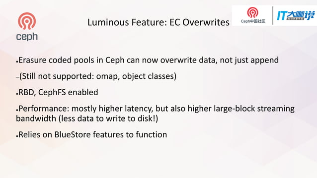 RADOS improvements and roadmap - Greg Farnum, Josh Durgin, Kefu Chai | PPT