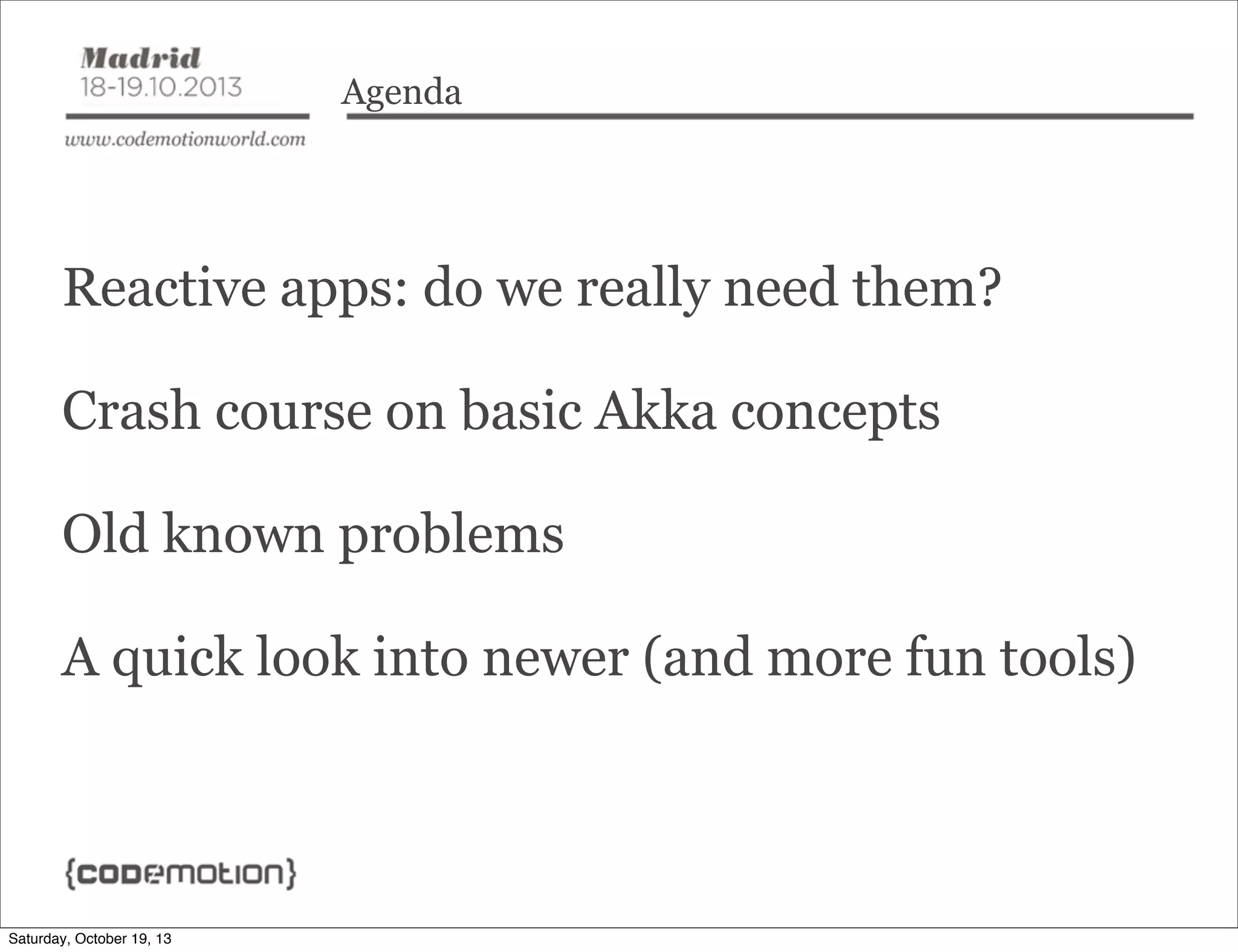 Reactive applications using Akka | PPT