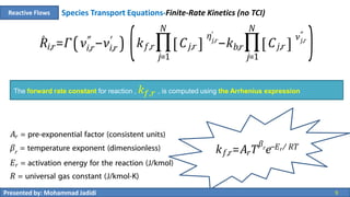01 reactive flows - finite-rate formulation for reaction modeling | PDF