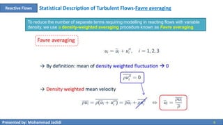 01 reactive flows - governing equations favre averaging | PPTX